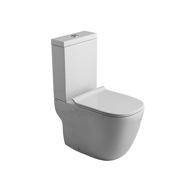 BLOC WC MONOBLOC WILD BTW AVEC RESERVOIR ET ABATTANT WHITE - CRISTINA ...