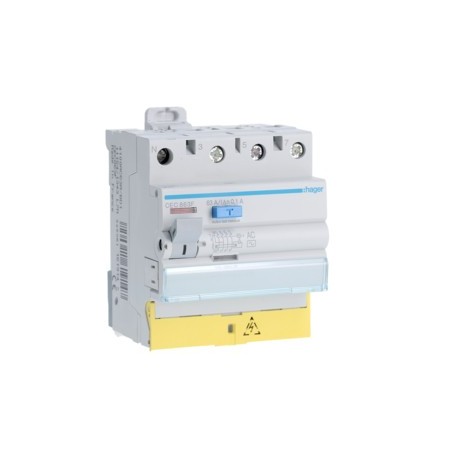 Inter dif 3P+N 63A 100mA AC BD - INTER. DIFF. TETRA. HAGER CEC863F - Vita Habitat