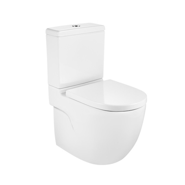 Cuvette de WC au sol MERIDIAN en porcelaine Ronde et Blanche - ROCA ...